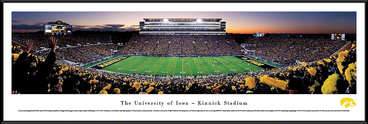 Iowa Football - "Stadium 50 Yard Line" Panorama Framed Print – livesearch